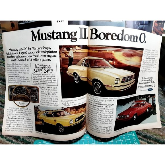 Ford Mustang II | Art | Ford Mustang Ii 2 Page 976 Original Magazine ...